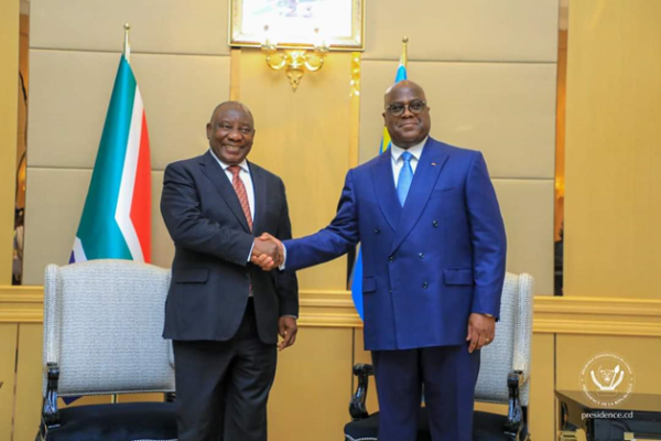 Félix Tshisekedi Félicite Cyril Ramaphosa pour sa réélection à la ...