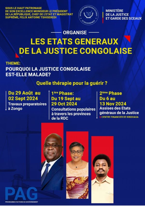 Lancement des États Généraux de la Justice en RDC : Félix Tshisekedi ...